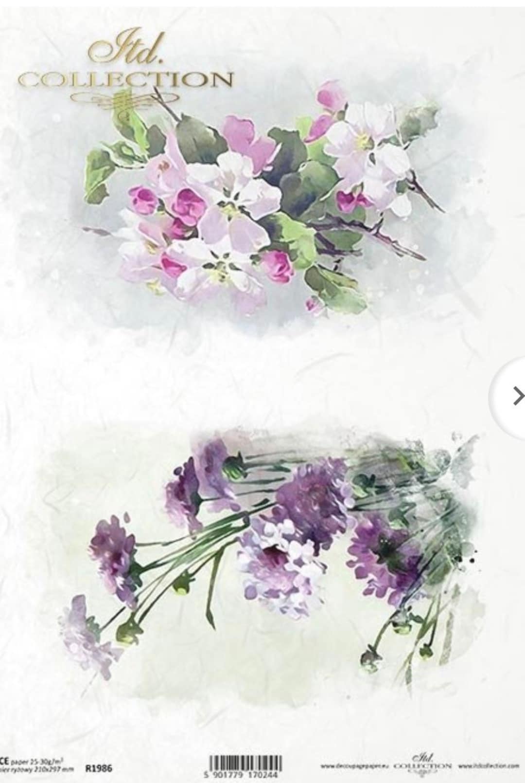 Spring Flower Rice Paper: A4 Floral Decoupage Sheet - Etsy