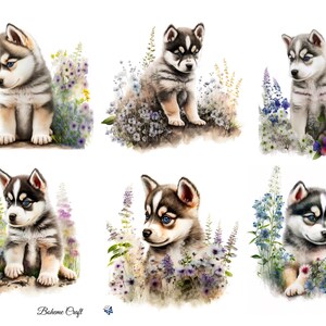 Rice Paper for Decoupage, Husky Dogs, Scrapbooking, Journals, Malamute ...