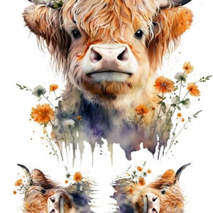 Rice Paper for Decoupage, Highland Cows, Collage Sheet, Decorative ...