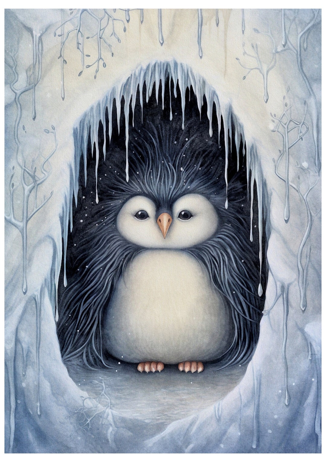 Rice Paper for Decoupage, Penguin Snow Scene, Card Making, Scrapbooking ...