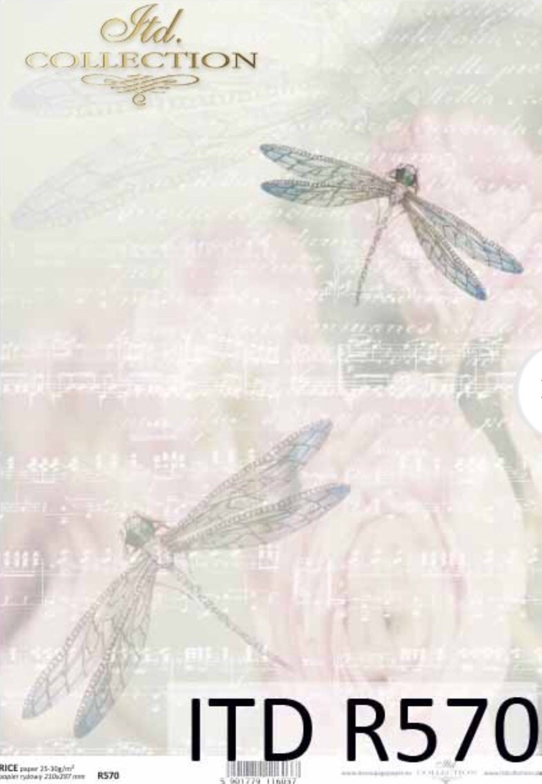 Dragonfly Rice Paper for Decoupage, Card Making, Scrapbooking and ...