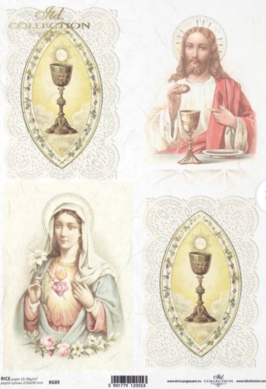 Rice Paper for Decoupage Christian Collage Religious - Etsy