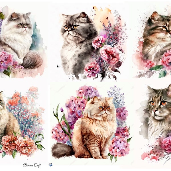 Decoupage Cat - Etsy