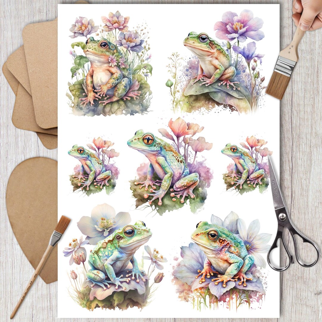Fairytale Frog Rice Paper for Decoupage: Scrapbooking Ephemera - Etsy