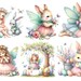 Bunny Rabbit Fairy Rice Paper for Decoupage, Card Making, Journals and ...