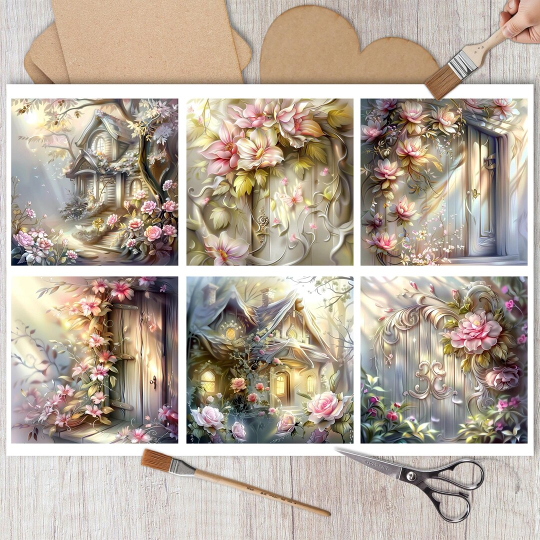 Enchanted Forrest Rice Paper for Decoupage, Fairy Dwelling Scrapbooking ...