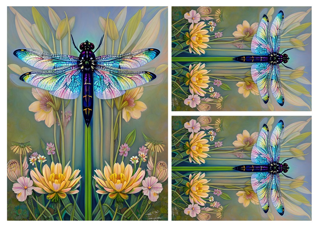 Rice Paper for Decoupage, Dragonfly, Mulberry Tissue, Scrapbooking ...