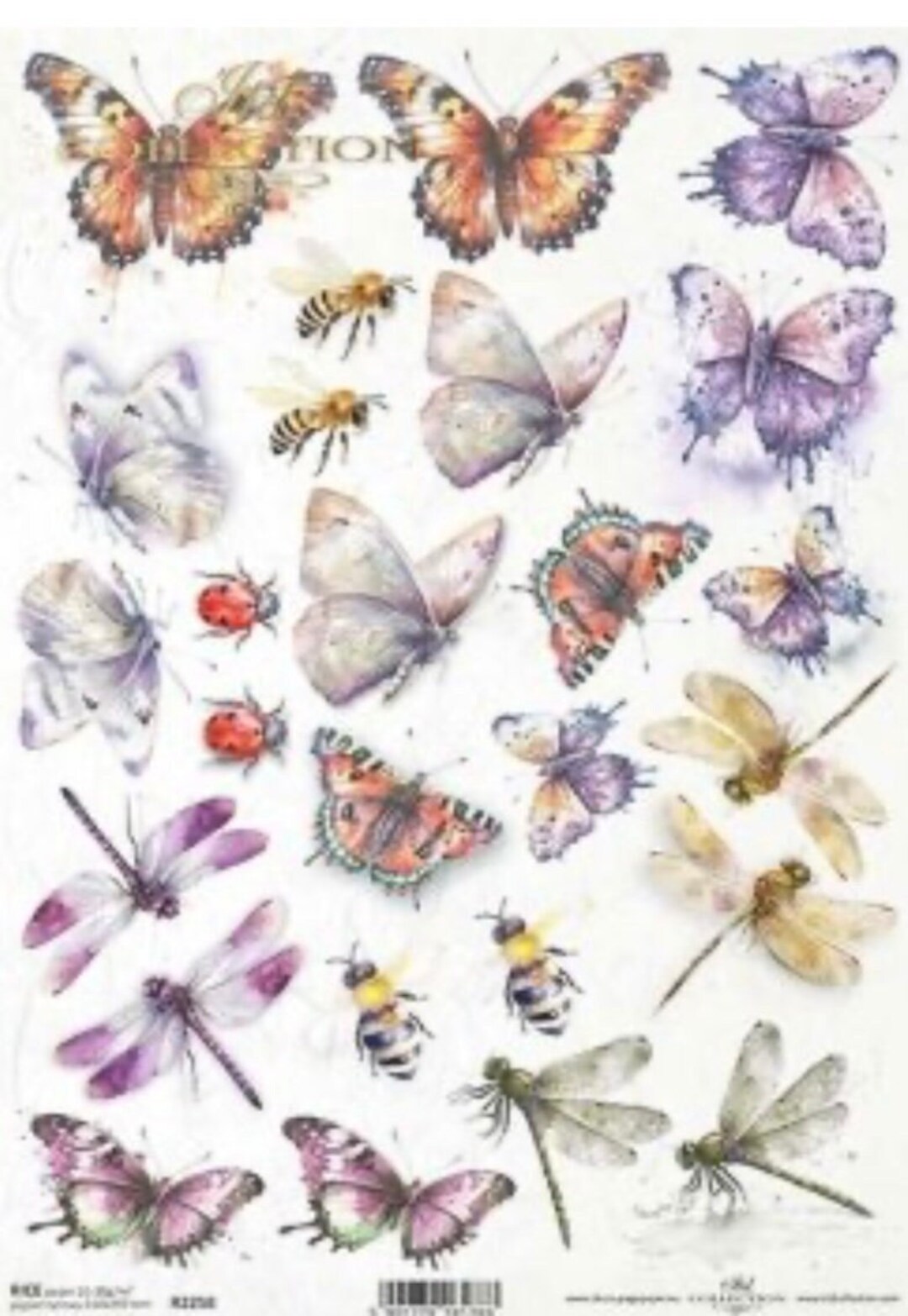 Rice Paper for Decoupage, Butterfly Collage, Decorative Mulberry Tissue ...