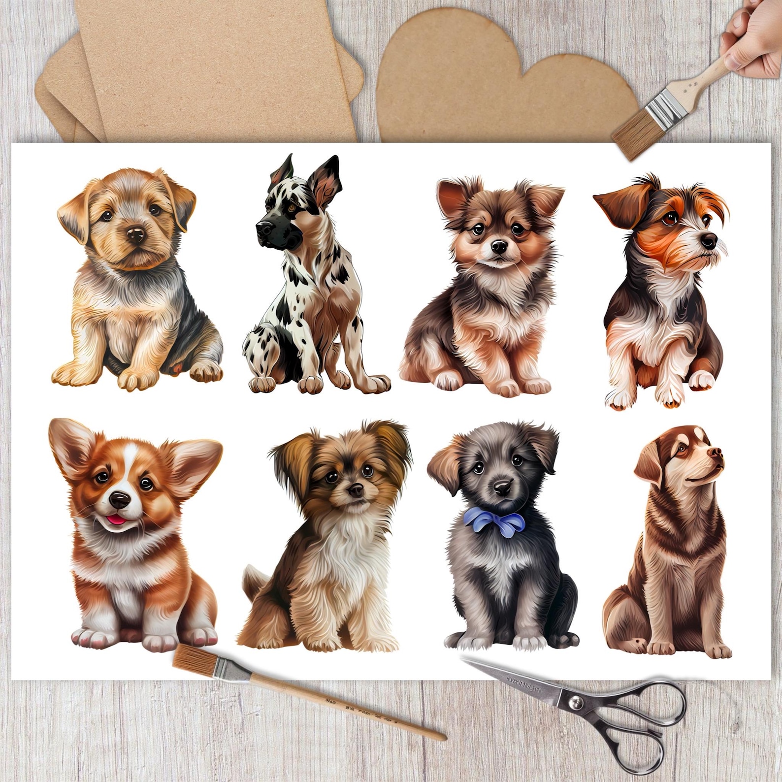 Dog Breed Collage Rice Paper: Decoupage, Scrapbooking (A4/A5) - Etsy