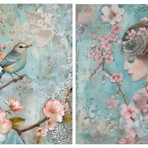 Rice Paper for Decoupage /cherry Blossom Flowers / Scrapbooking / Card ...