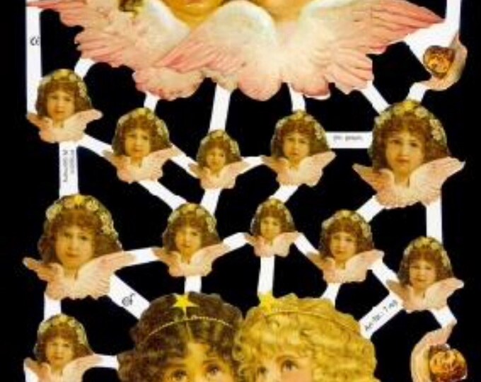 Paper Scrap Die Cuts, Pink Angels Collage, Victorian Scrapbook Journal ...