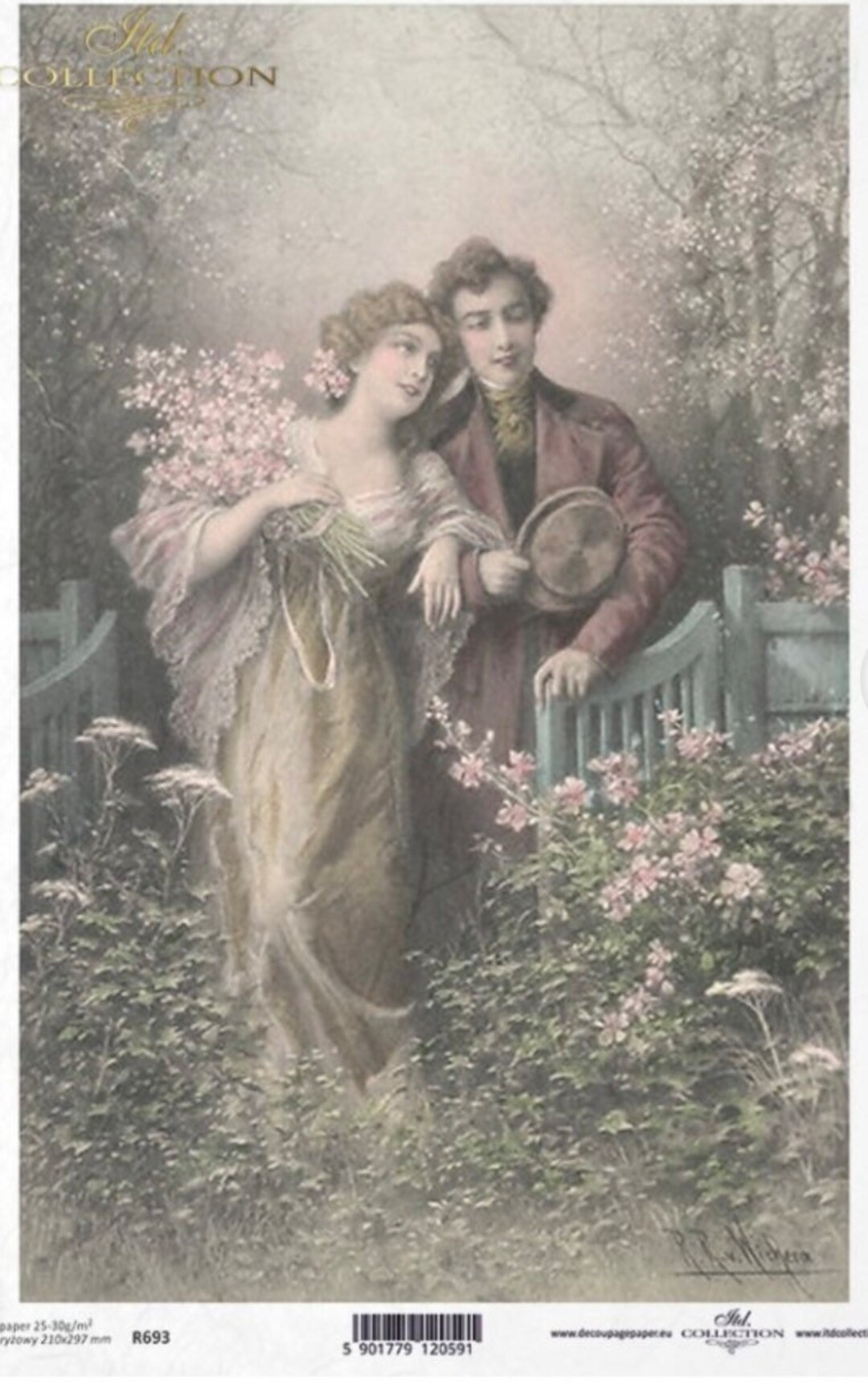 Rice Paper for Decoupage, Vintage Women, Decotative Mulberry Tissue ...