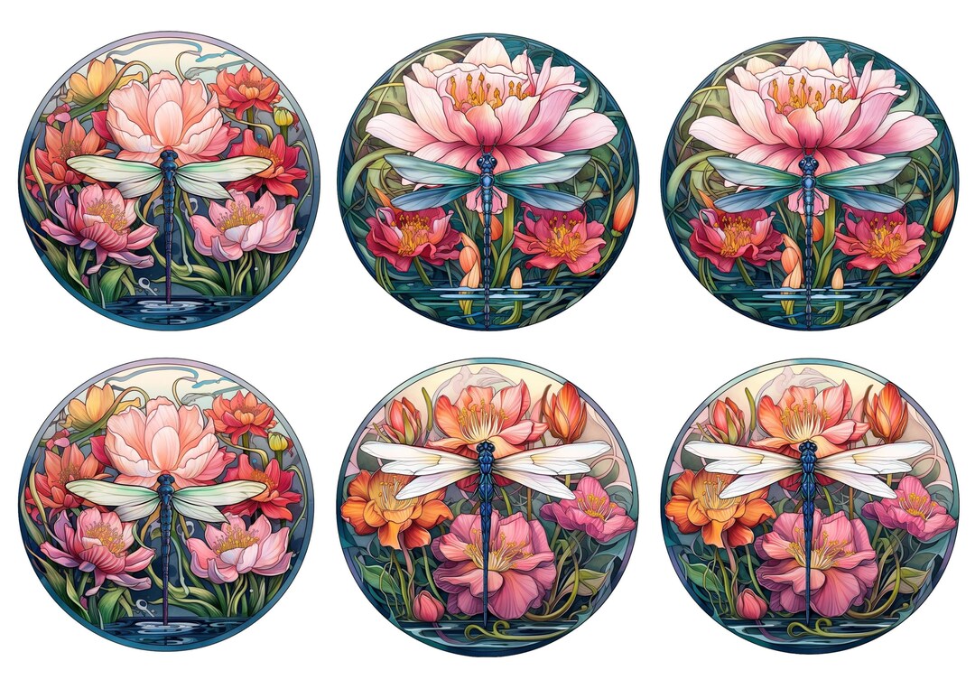 Art Nouveau Dragonfly Rice Paper for Decoupage, Card Making ...