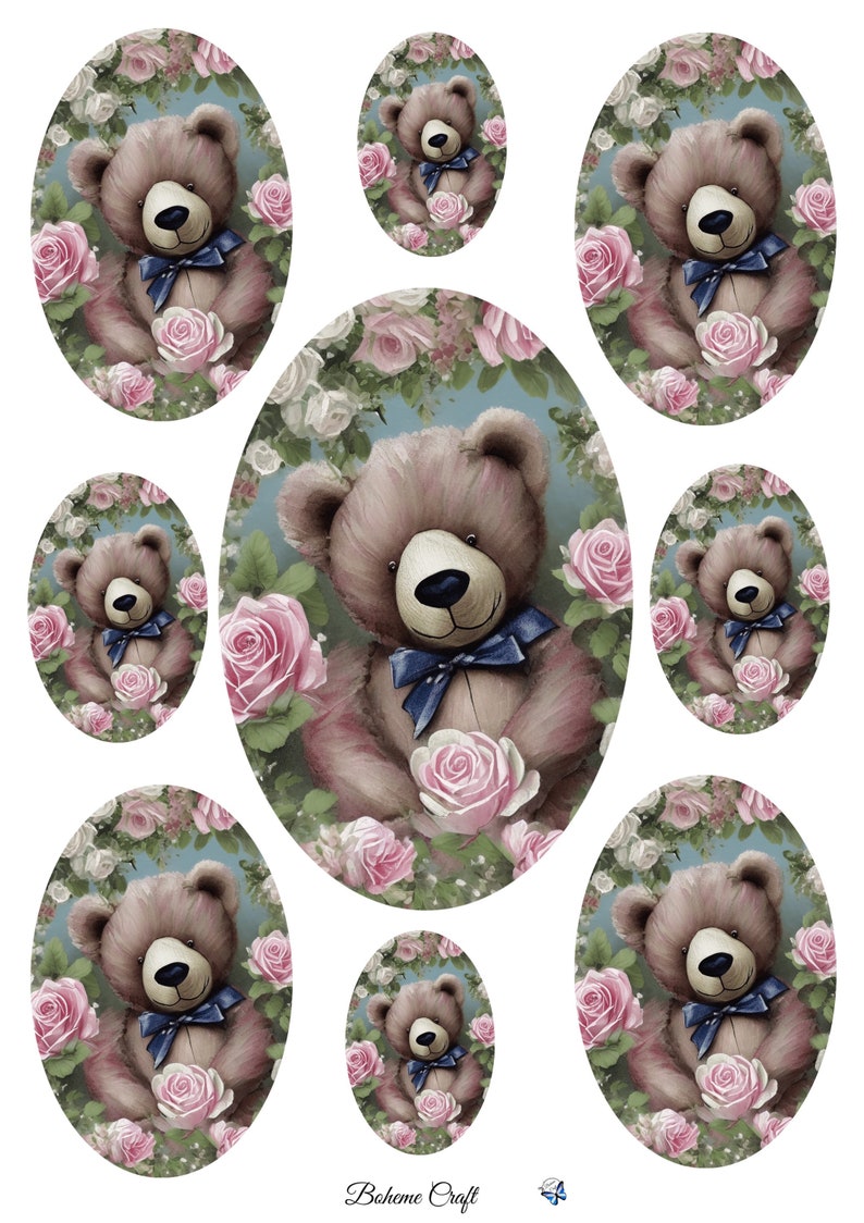 Rice Paper for Decoupage / Teddy Bears / Mulberry Tissue / - Etsy