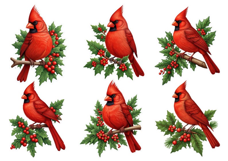 Red Cardinal Bird Rice Paper: Decoupage, Scrapbooking, Card Making - Etsy