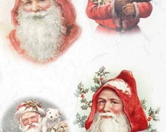 Santa Face Rice Paper - Etsy