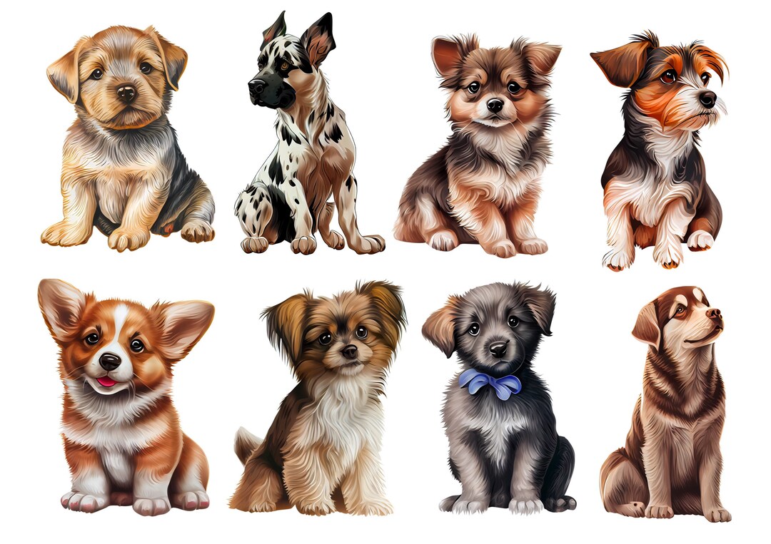 Rice Paper for Decoupage, Dogs, Scrapbooking, Journals, Various Sizes ...