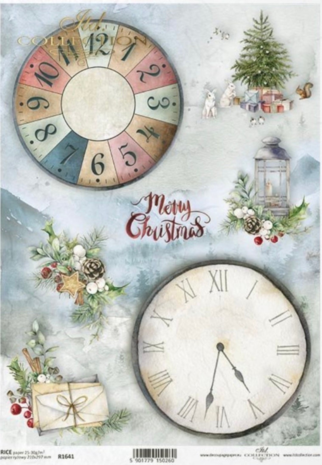 Christmas Rice Paper: A4 Decoupage Paper, Scrapbooking Ephemera - Etsy