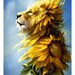 A4 Rice Paper/ Decoupage / Sunflower Lion / Scrapbooking / - Etsy