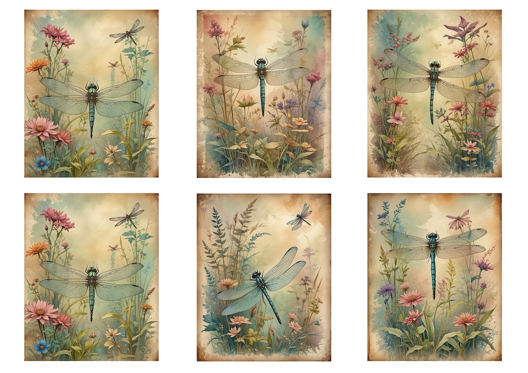 Dragonfly Rice Paper for Decoupage, Card Making, Scrapbooking, Journals ...