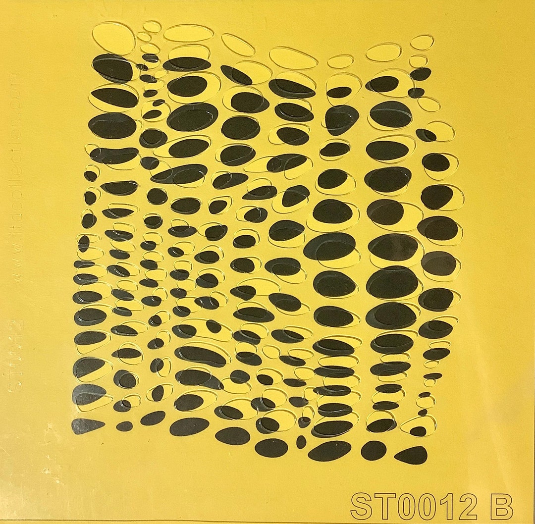 Flexible, Reusable Pebble Stencil for Painting, Card Making, Decorative ...