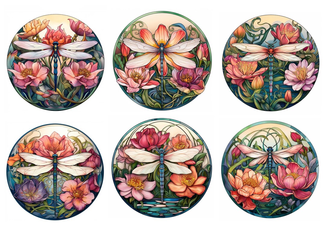 Art Nouveau Dragonfly Rice Paper for Decoupage, Card Making ...