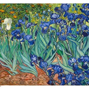 Rice Paper for Decoupage Blue Iris Flowers Decorative | Etsy