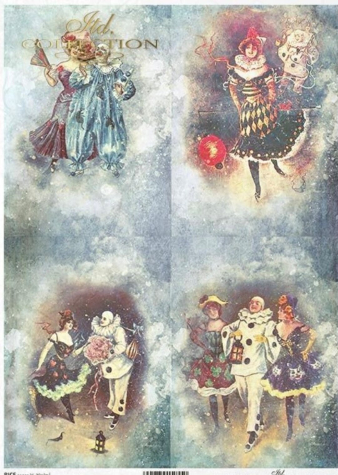 Rice Paper for Decoupage, Fantasy Masks, Decorative Mulberry ...