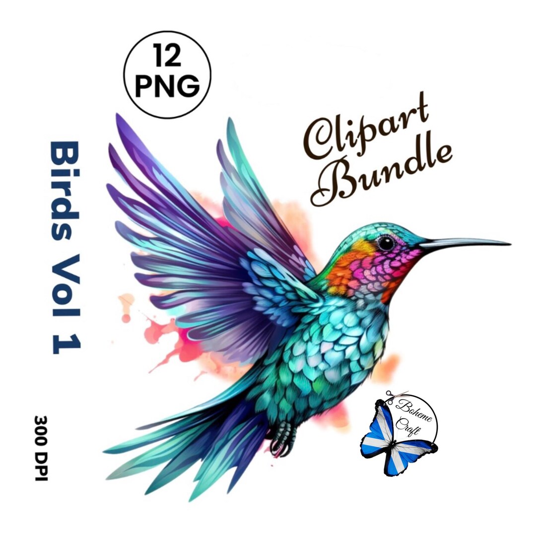 Hummingbird PNG Clipart: Watercolor Bird Images (digital Download) - Etsy