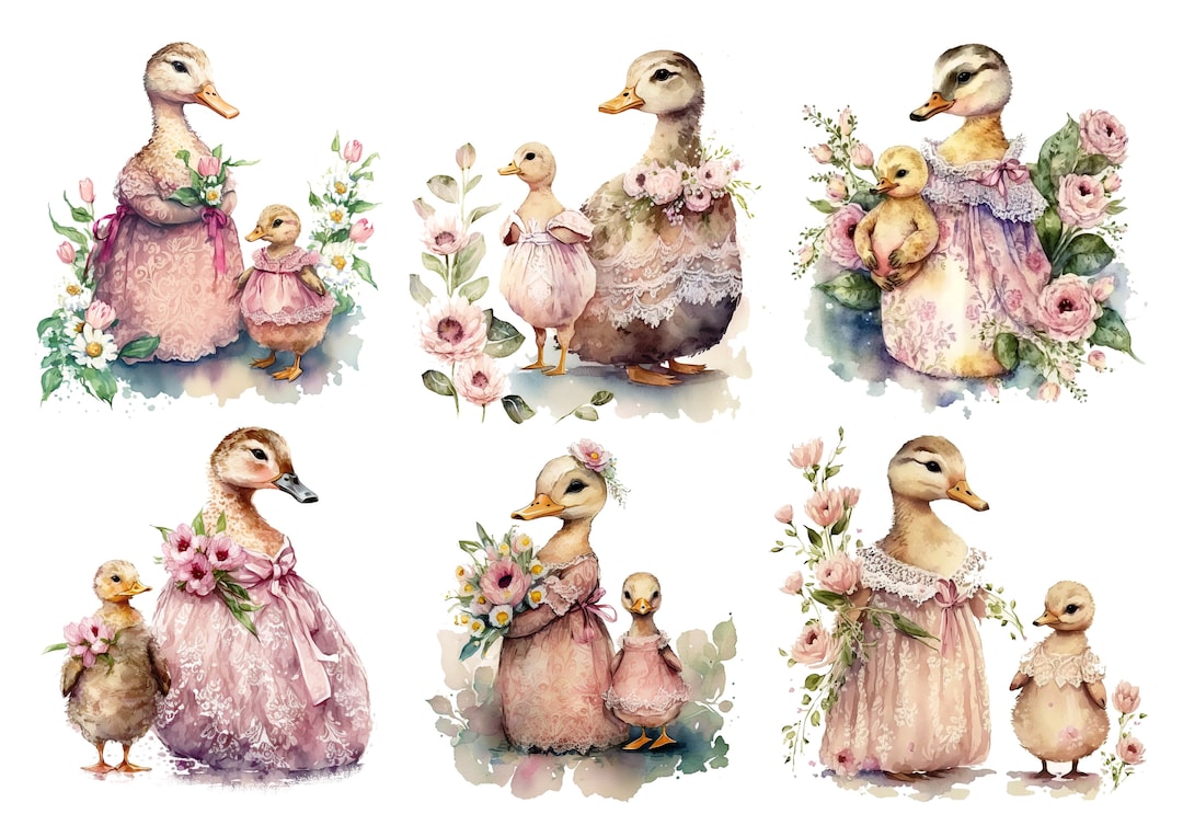 Rice Paper for Decoupage, Mother Ducks Collage Sheet, Decorative ...