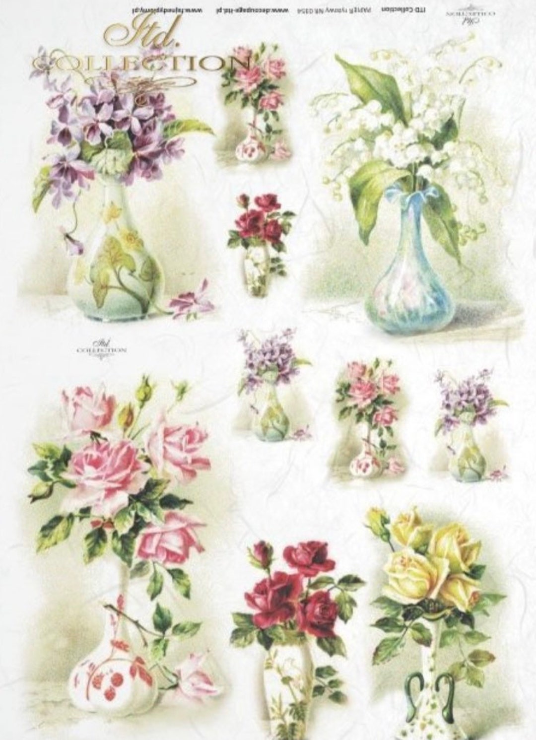 Floral Rice Paper for Decoupage, Card Making,scrapbooking and ...