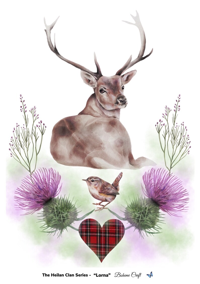Rice Paper for Decoupage Highland Stag Collage Scottish - Etsy