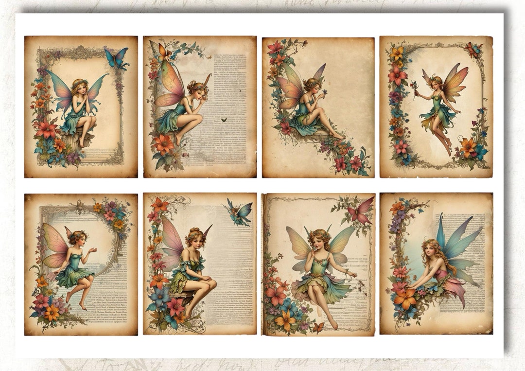 Vintage Fairy Rice Paper: Decoupage, Scrapbooking Ephemera - Etsy