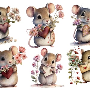 Rice Paper for Decoupage, Valentine Mice, Scrapbooking, Card Making ...