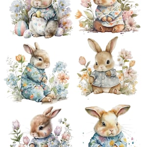 Rice Paper for Decoupage / Rabbits/ Mulberry Tissue / Scrapbooking / 1 ...