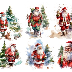 Santa Rice Paper for Decoupage, Christmas Santa in Snow, Mulberry ...