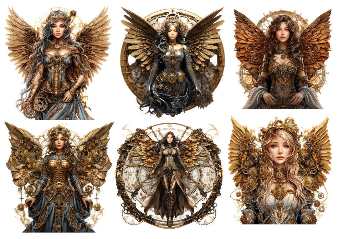 Steampunk Angel Rice Paper for Decoupage, Decorative Paper Crafts, Card ...