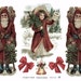 Santa Rice Paper for Decoupage, Vintage Christmas, Mulberry ...