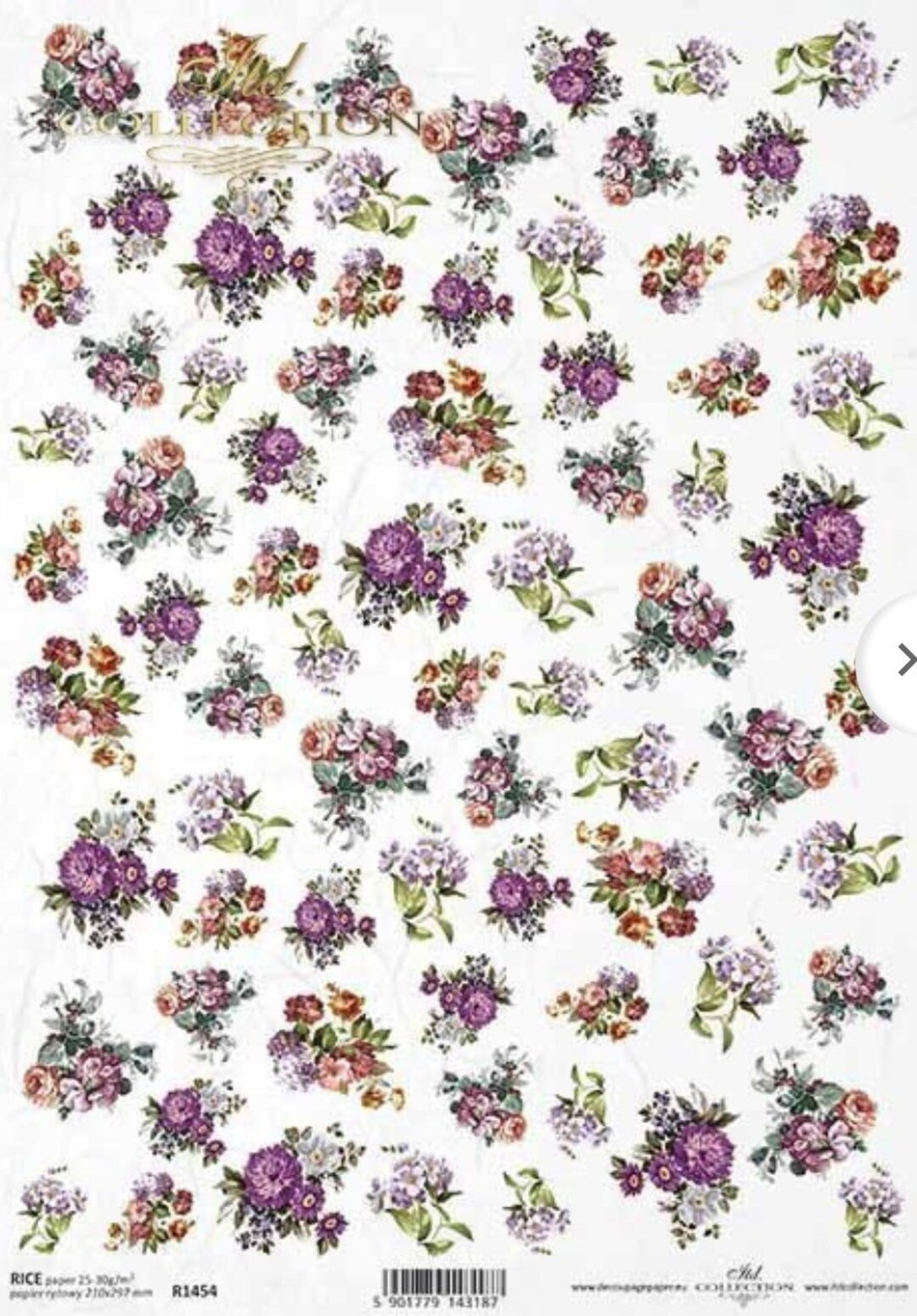 Decorative Rice Paper for Decoupage Flowers Collage, Card Making ...