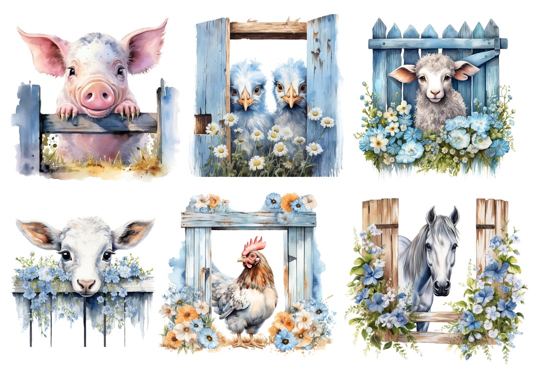 Farm Animal Rice Paper for Decoupage, Card Making, Decorative Mulberry ...