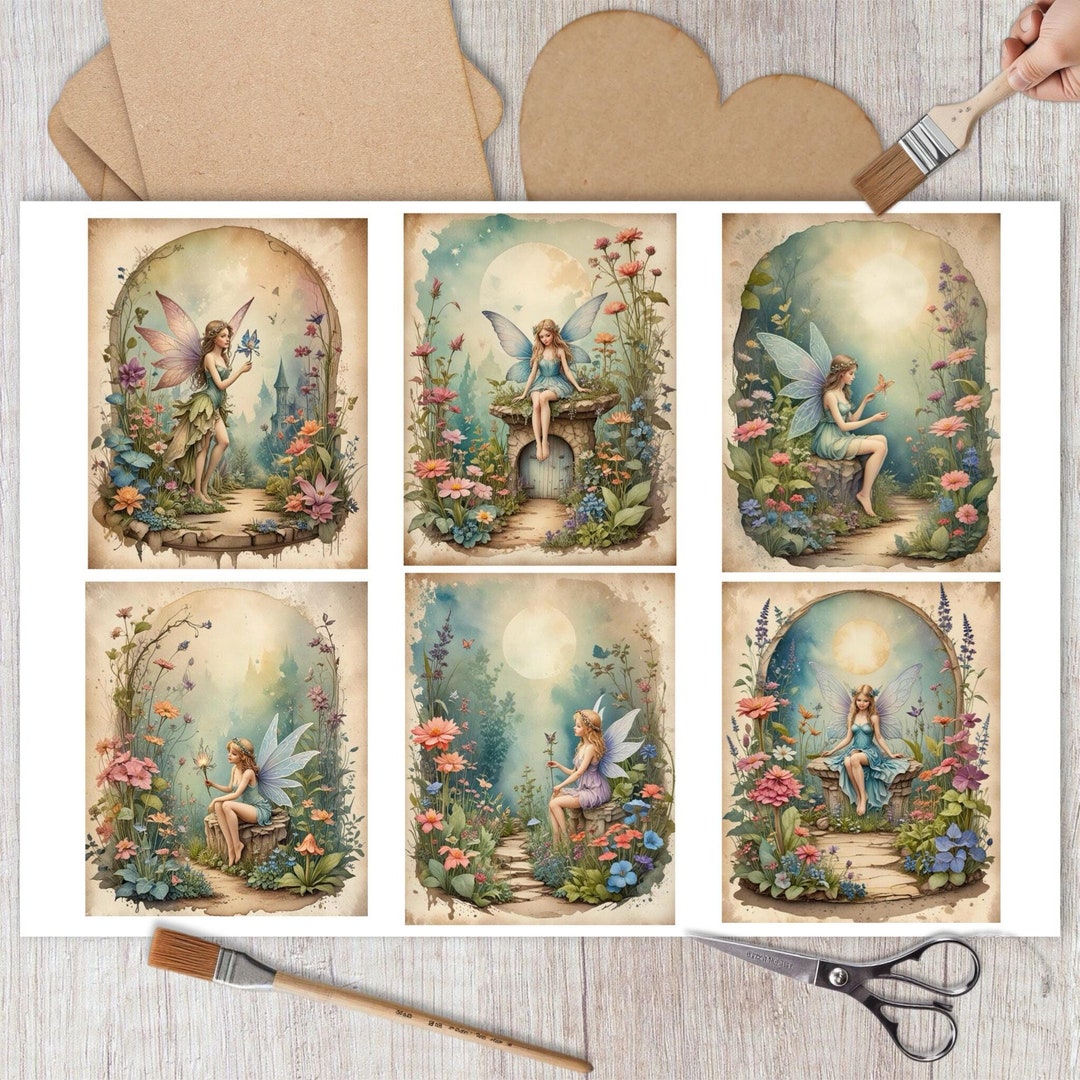 Vintage Fairy Rice Paper for Decoupage: Scrapbooking, Card Making - Etsy