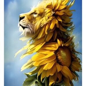 Sunflower Lion Rice Paper for Decoupage, Scrapbooking, Card Making ...