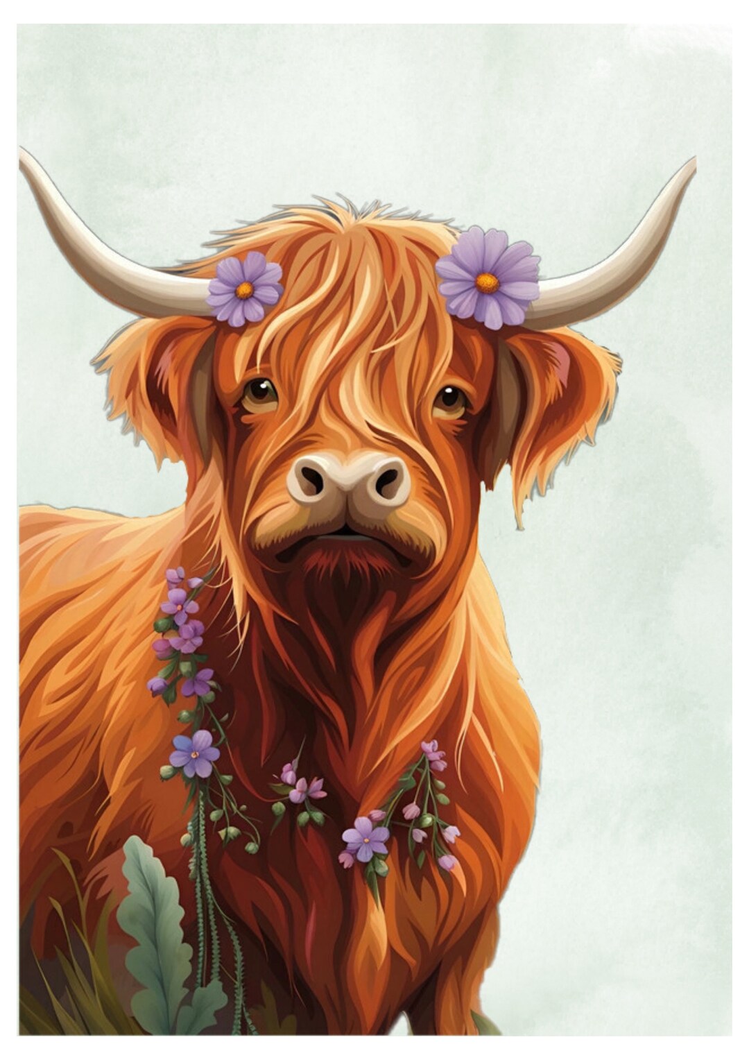 Rice Paper for Decoupage, Highland Cow Portrait, Decorative Mulberry ...