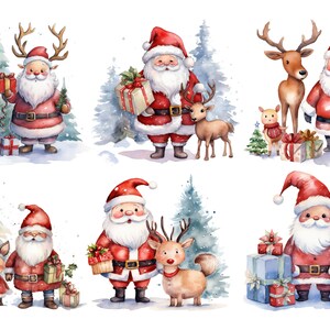 Santa Rice Paper for Decoupage, Christmas Santa on Reindeer, Mulberry ...