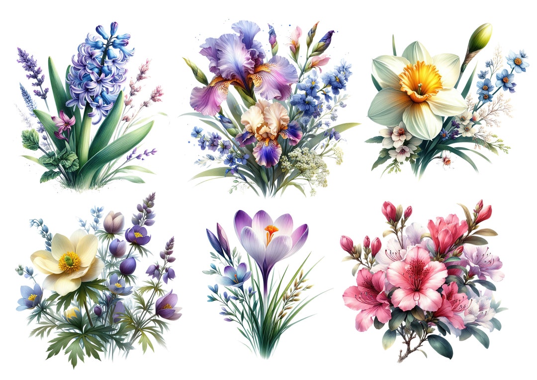 Spring Flowers Rice Paper for Decoupage / Scrapbooking / Card Making ...