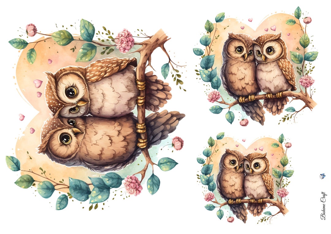 Decorative Rice Paper for Decoupage, Owls, Scrapbooking, Card Making ...