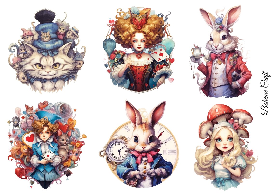 Fairytale Alice Rice Paper for Decoupage, Decorative Paper Crafts, Card ...