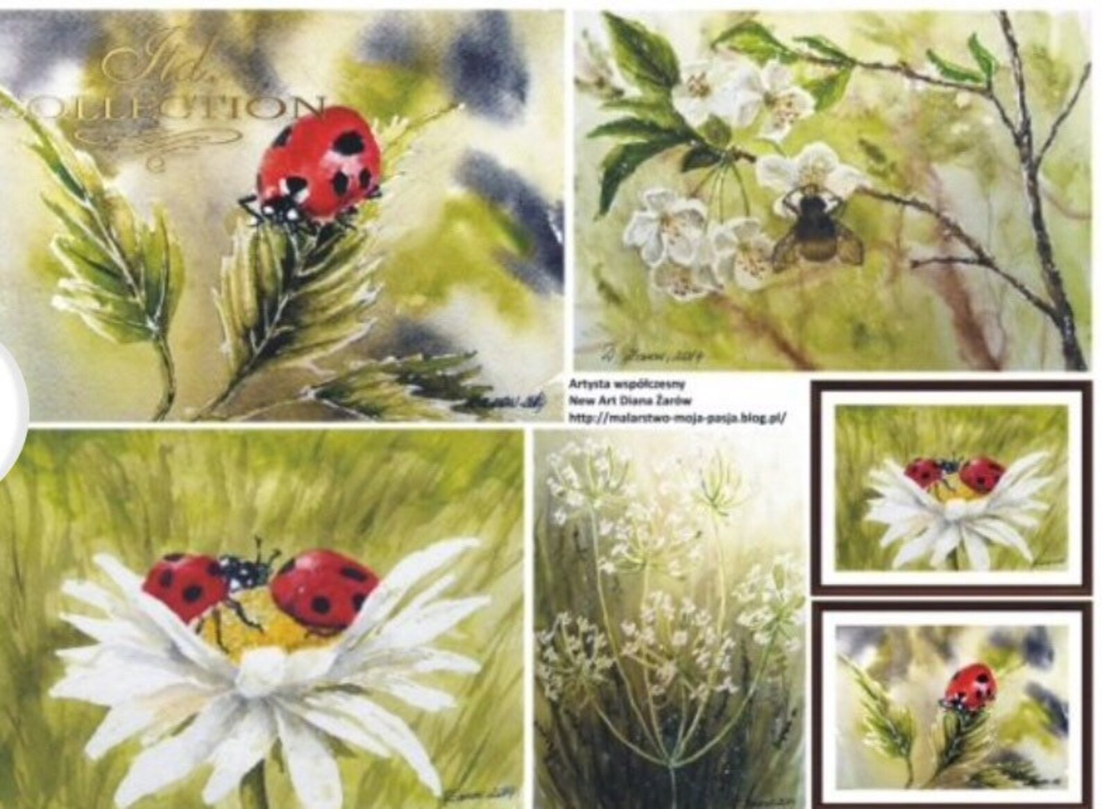 A4 Decoupage Paper Ladybug Collage Ladybird Print Nature - Etsy