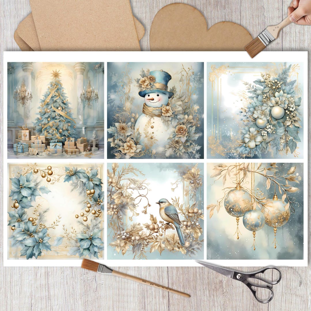 Fairytale Christmas Rice Paper for Decoupage: Scrapbooking Ephemera - Etsy