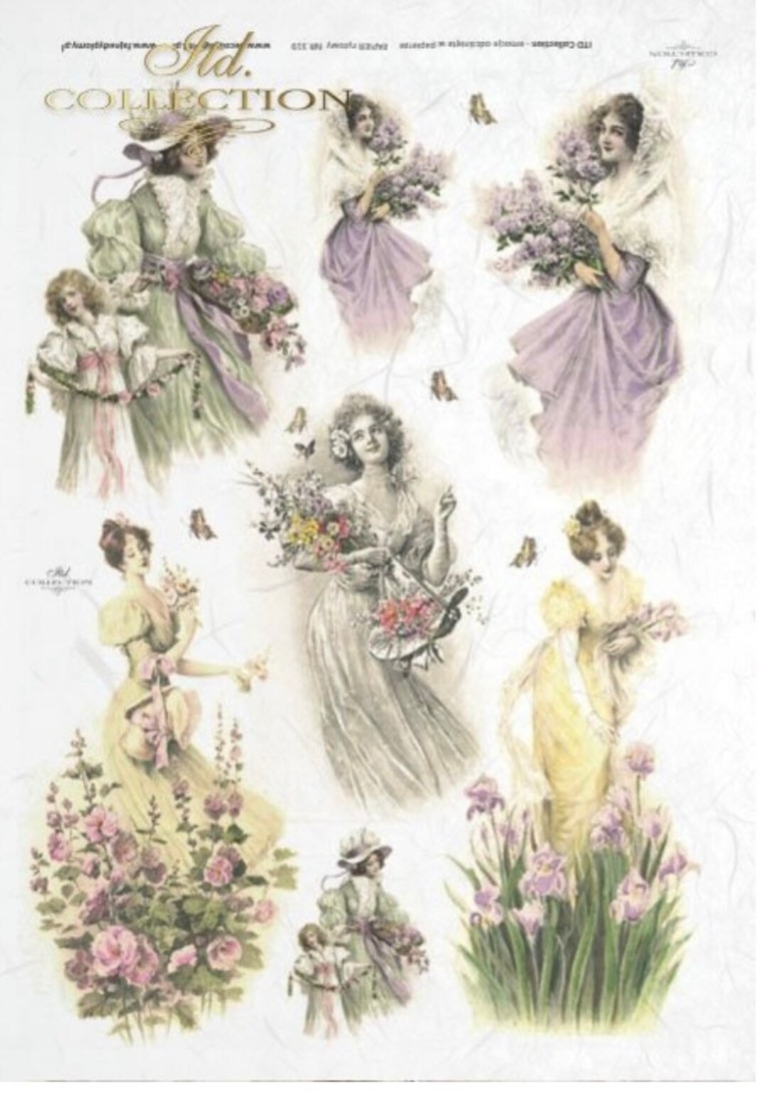 Rice Paper for Decoupage, Victorian Scene, Decorative Paper ...